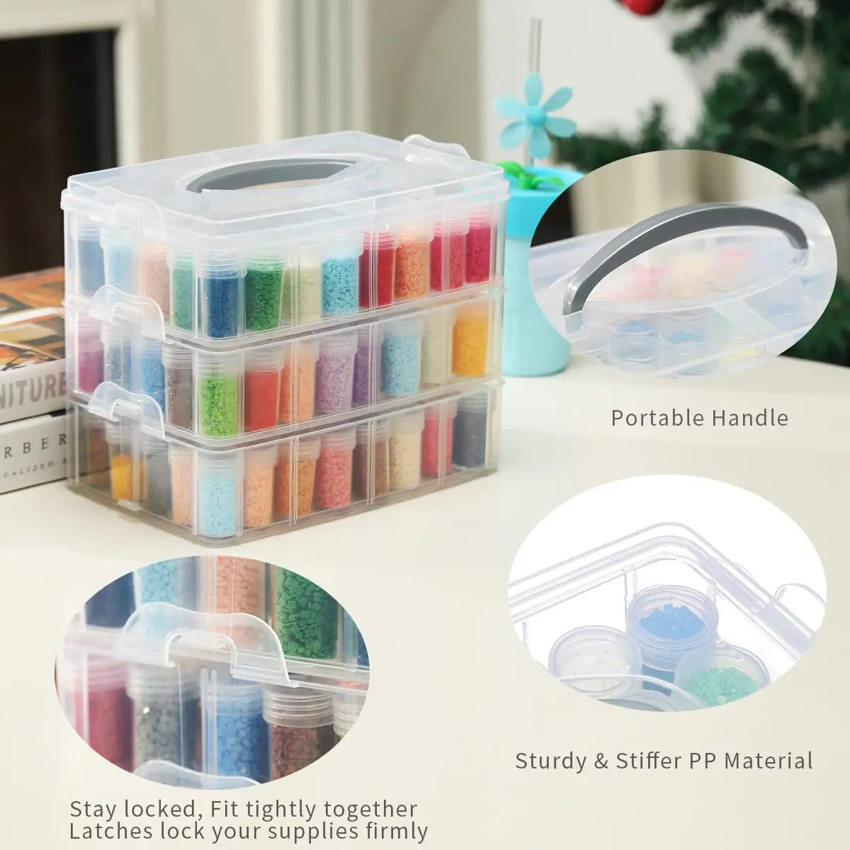 Diamond Drills Storage Box with 120 Containers – All Diamond Painting