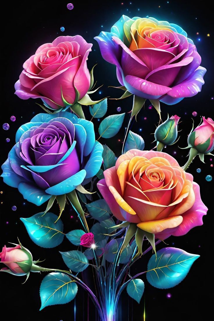Blooming Roses Beauties- Painting By Diamonds – All Diamond Painting