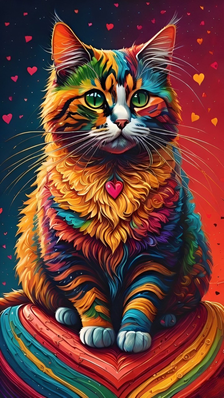 Charming Colorfull Cat – All Diamond Painting