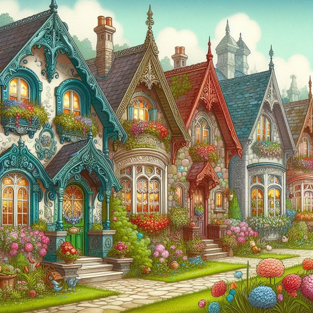 Charming Cottage Row - DIY Painting – All Diamond Painting