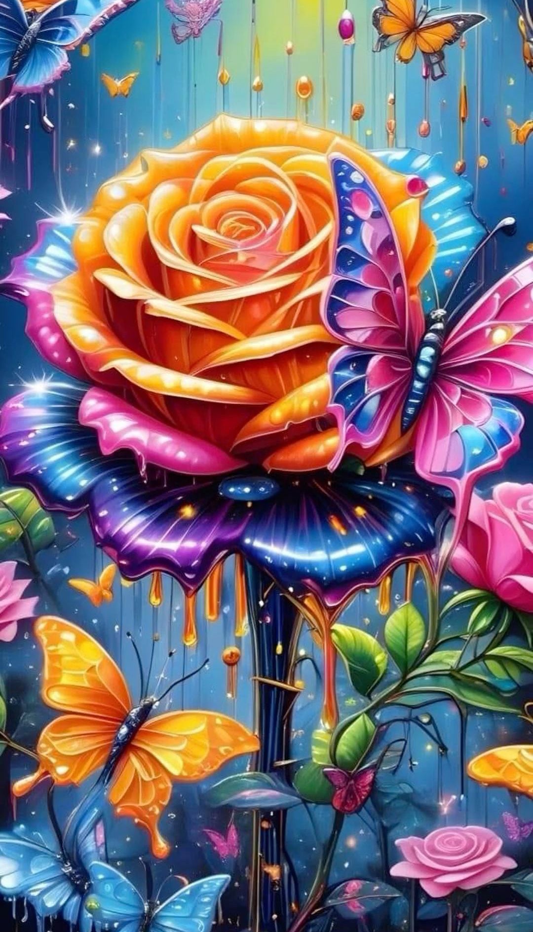Close-up of a Colorful Rose - Paint By Diamonds – All Diamond Painting