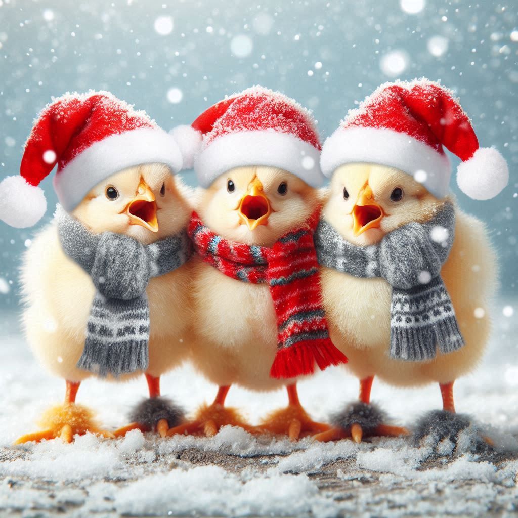 Cute Chicks Wearing Santa Hats - Painting Kit – All Diamond Painting