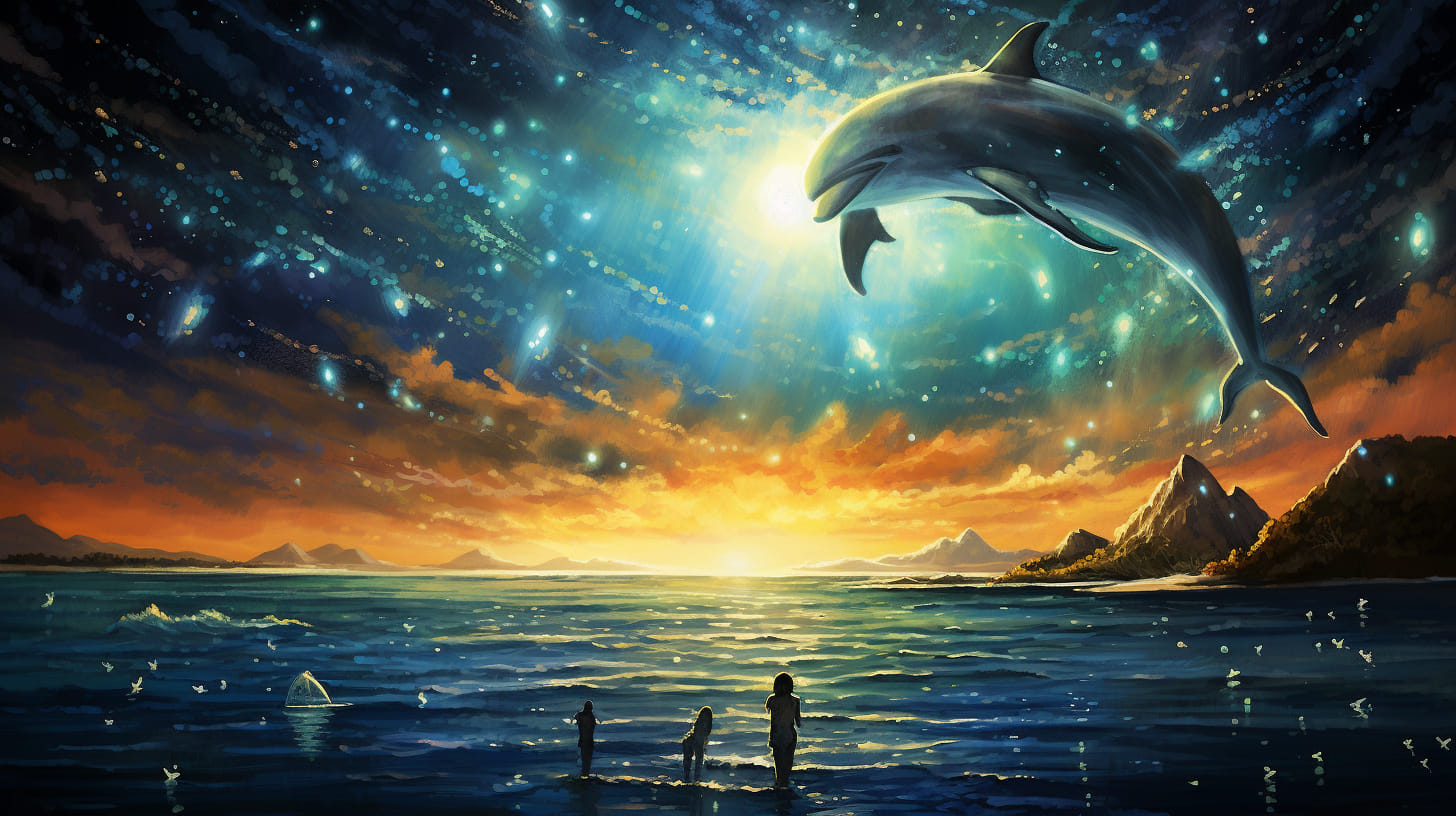 Dolphin Jumping in a Starry Night – All Diamond Painting