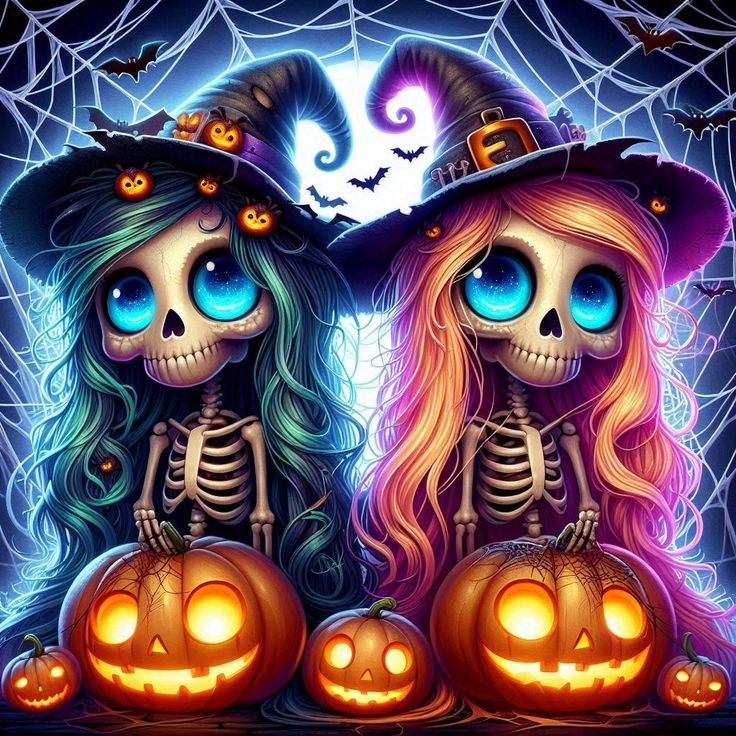 Halloween Skeletons - Paint By Diamonds – All Diamond Painting