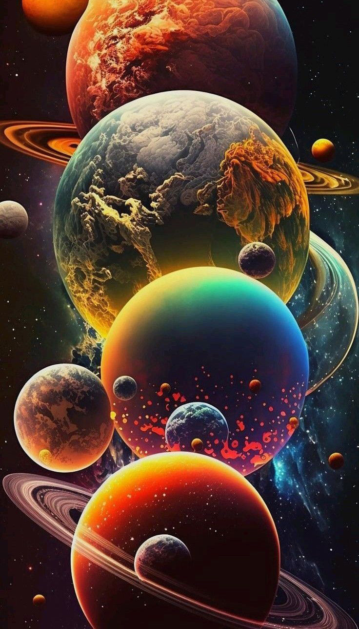 Splendor of Colorful Planets in Space - DIY Painting – All Diamond Painting
