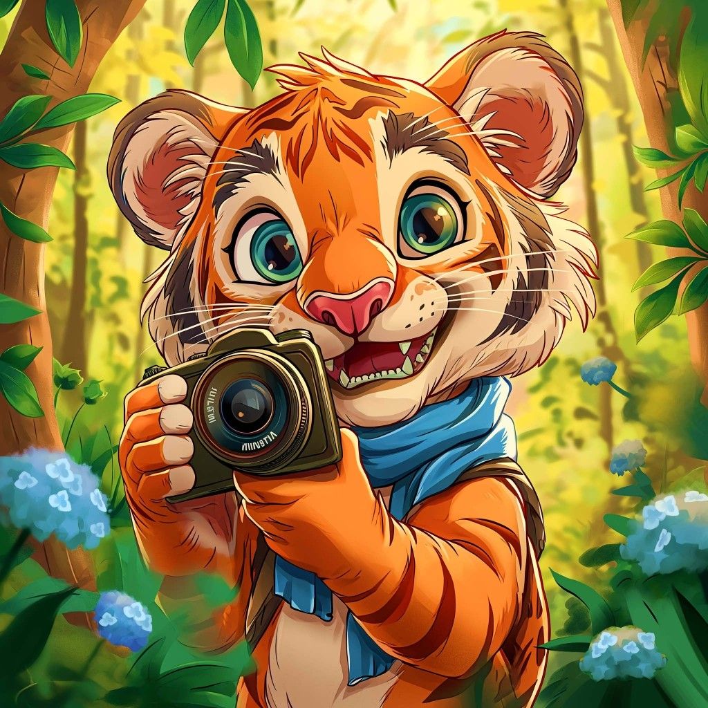 Tiger with a Camera - Painting By Diamonds – All Diamond Painting