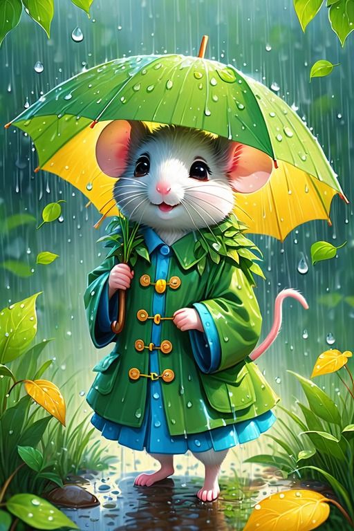 Tiny Mouse with an Umbrella - Paint With Diamonds – All Diamond Painting