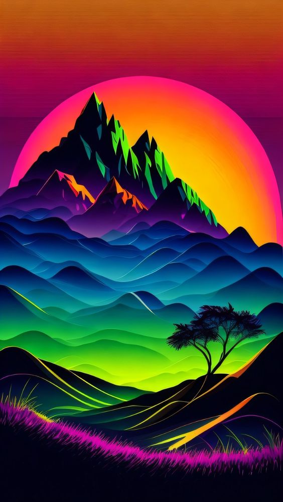 Vibrant Peaks in Living Color - Paint With Diamonds – All Diamond Painting