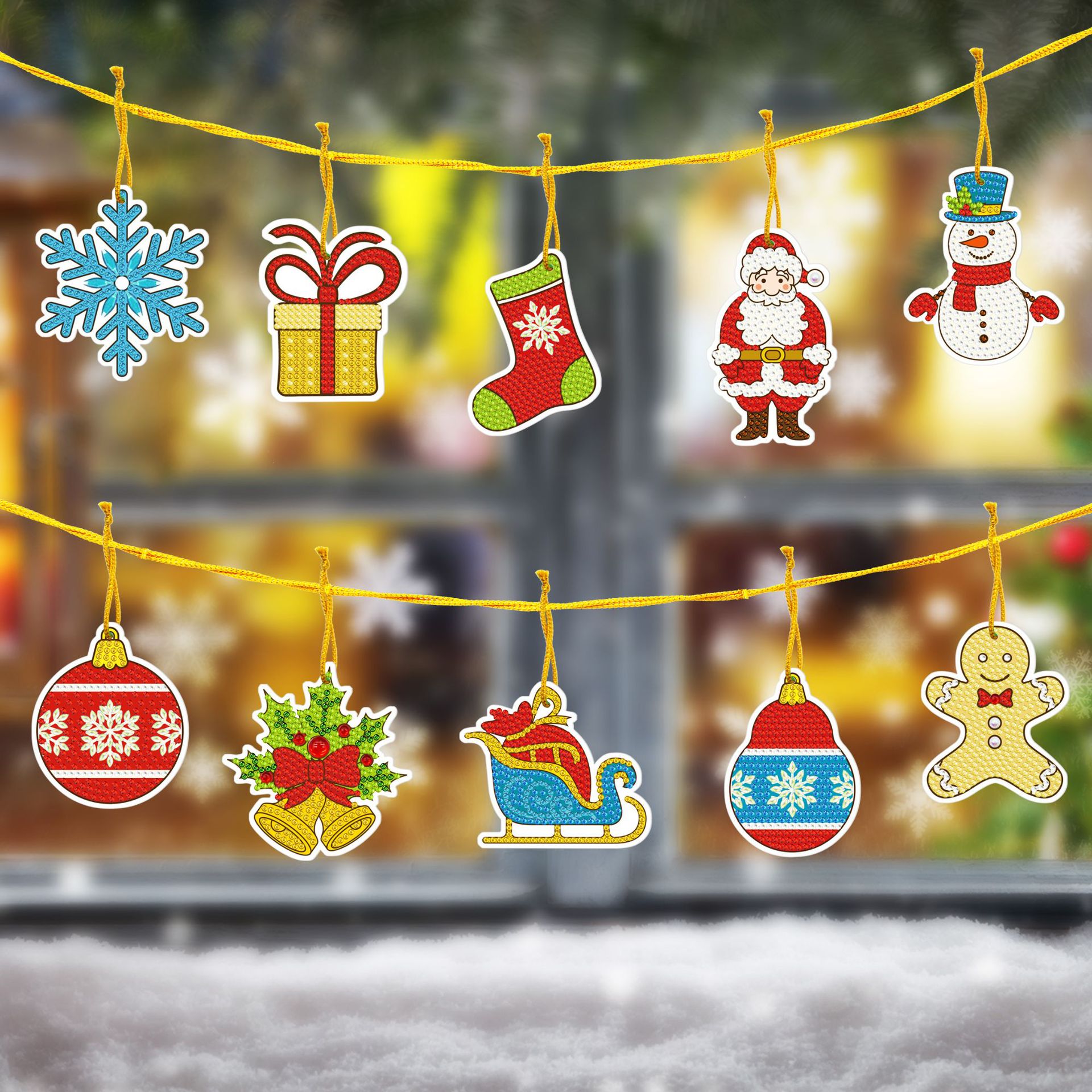 String of Christmas Charms - Paint by Diamonds – All Diamond Painting