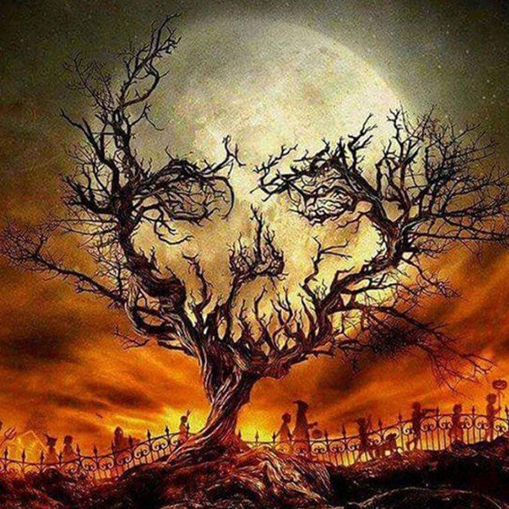 Abstract Skull Tree Diamond Painting – All Diamond Painting