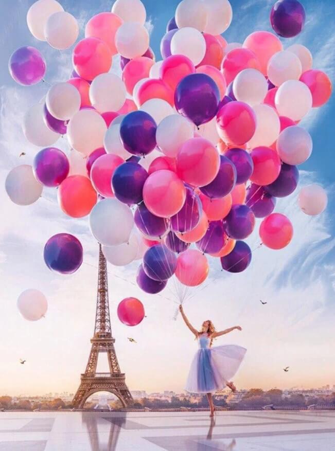 Colorful Balloons & Eiffel Tower – All Diamond Painting
