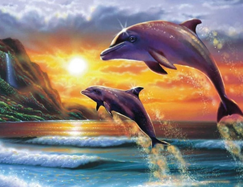 Diving Dolphins Diamond Painting – All Diamond Painting